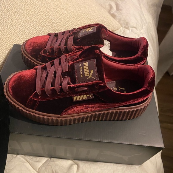 Savage X Fenty | Shoes | Fenty Rihanna Red Velvet Puma Sneakers | Poshmark